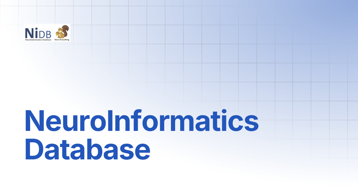NeuroInformatics Database | NiDB Documentation
